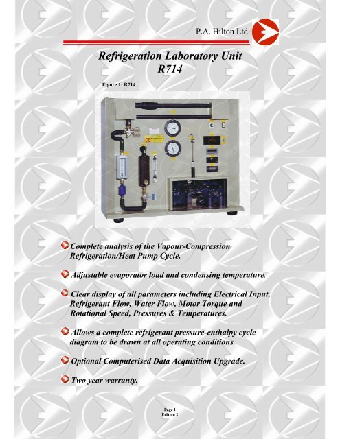 Refrigeration Laboratory Unit R714