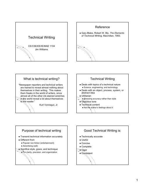 Technical Writing slides - Crystal