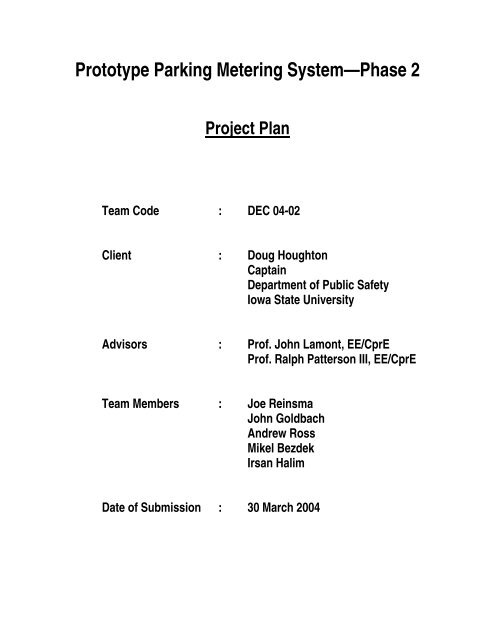 Bound Project Plan - Senior Design - Iowa State University
