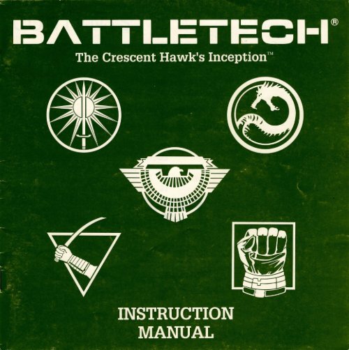 BattleTech Manual - Museum of Computer Adventure Game History