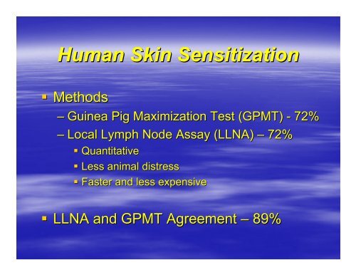 Human Skin Sensitization