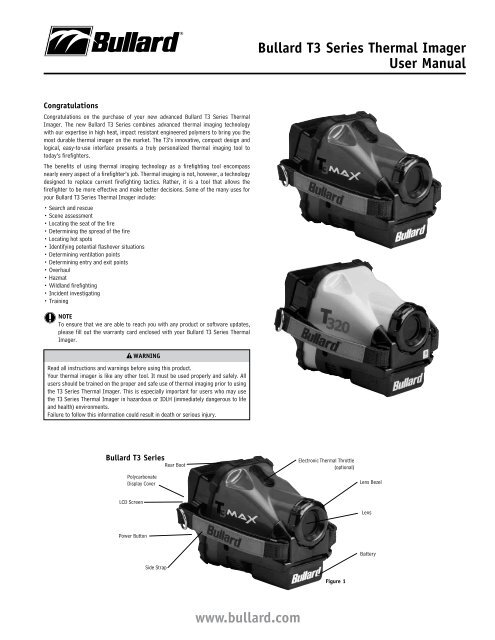 Bullard T3 Series Thermal Imager User Manual www.bullard.com