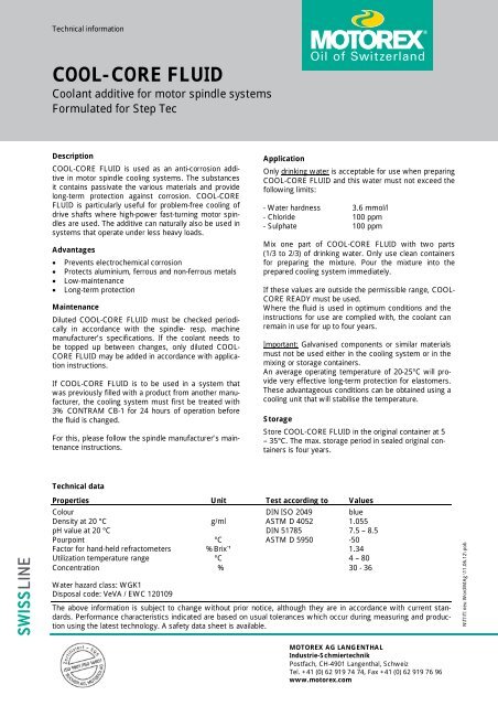 COOL-CORE FLUID - Motorex