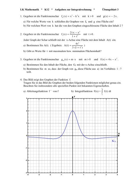 4 Aufgaben zur Integralrechnung