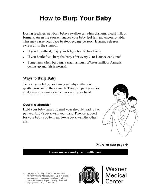 How to Burp Your Baby - Patient Education Home