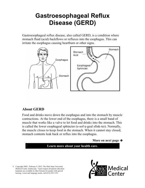Gastroesophageal Reflux Disease (GERD) - Patient Education Home
