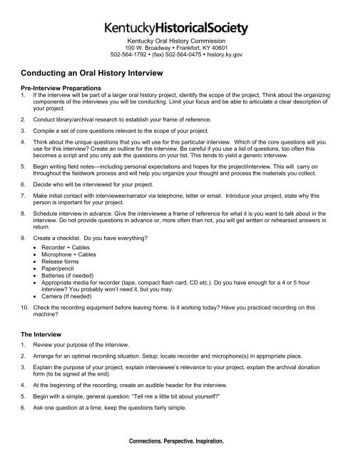 Oral History Interview