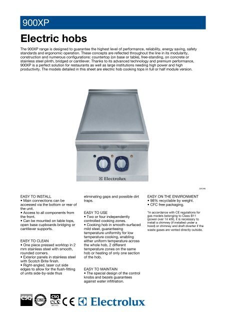 Electric hobs - Electrolux