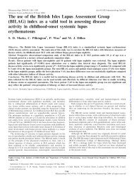 BILAG (British Isles Lupus Assessment Group index ...