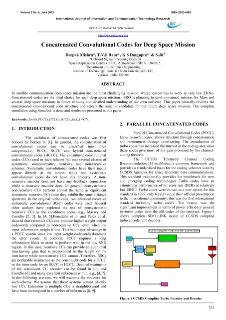 Concatenated Convolutional Codes for Deep Space Mission