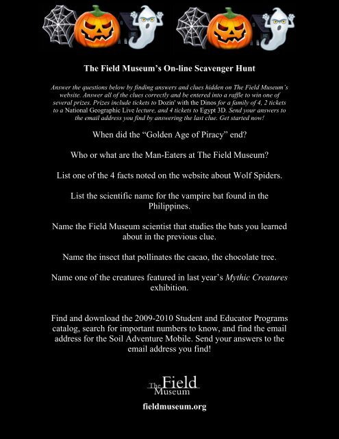 Scavenger - The Field Museum, Chicago