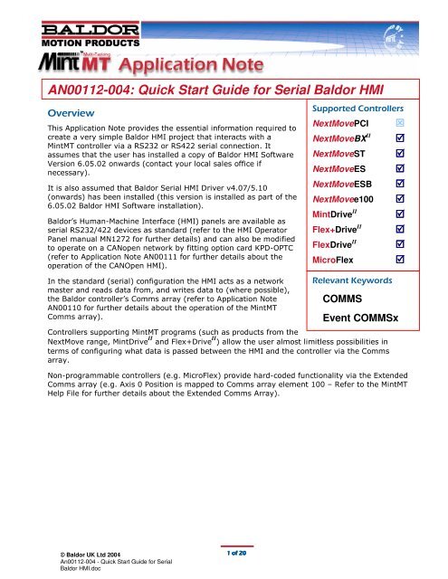 An00112-004 - Quick Start Guide for Serial Baldor HMI.pdf