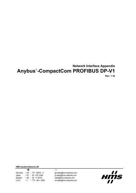Anybus-CompactCom PROFIBUS DP-V1