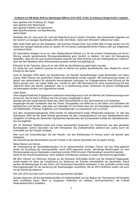 Sehr geehrter Herr Professor Dr. Hügel, sehr geehrter Herr ... - Weimar