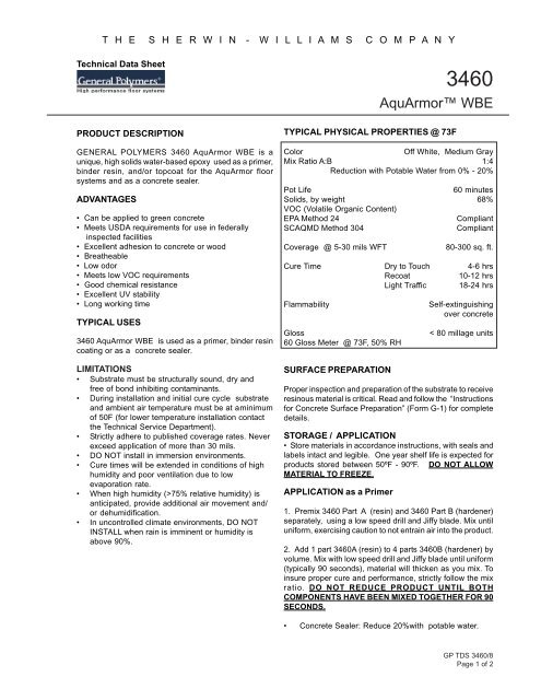 AquArmor™ WBE - General Polymers