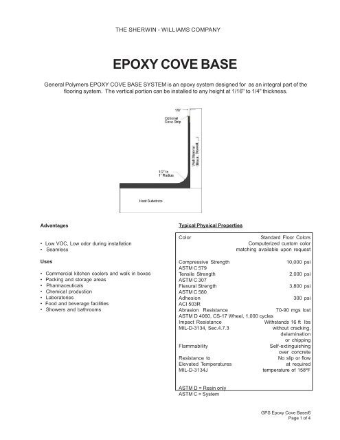 EPOXY COVE BASE - General Polymers