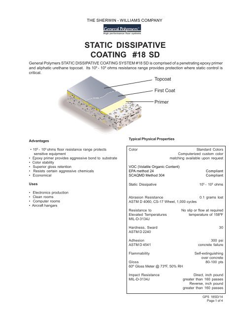 STATIC DISSIPATIVE COATING #18 SD - General Polymers