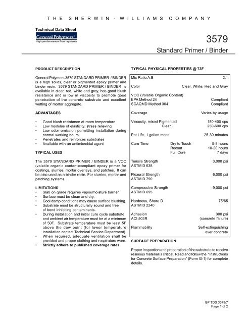 Standard Primer / Binder - General Polymers