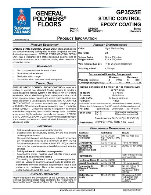 GP3525E GEnEral PolymErS® FloorS