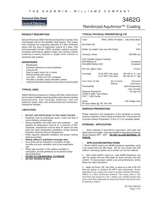 Reinforced AquArmor™ Coating - General Polymers