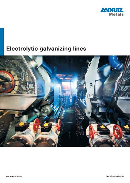 Electrolytic galvanizing lines - ANDRITZ Vertical volute pumps