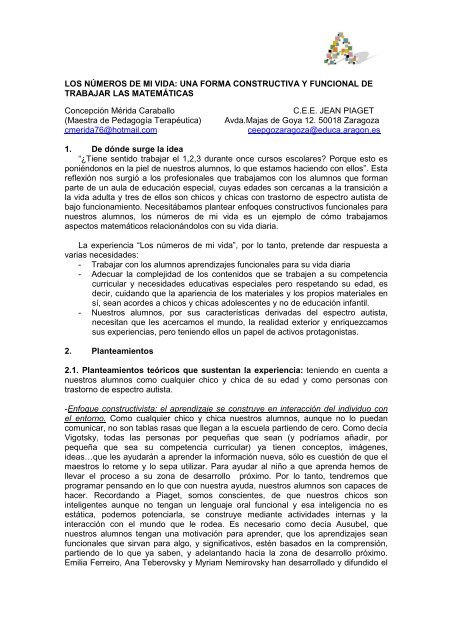 LOS NÚMEROS DE MI VIDA: UNA FORMA ... - Aetapi