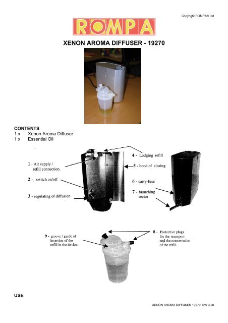 XENON AROMA DIFFUSER - 19270 - Rompa