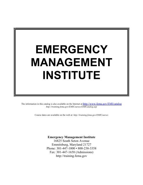 National Preparedness - Emergency Management Institute - Federal ...