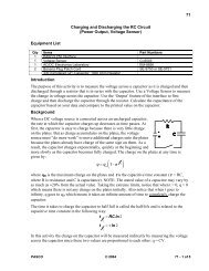 Experiment 5 Transient Response of an RC Circuit