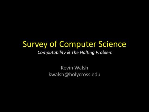 The Halting Problem - Mathematics and Computer Science
