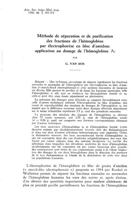 Méthode de séparation et de purification des fractions de l ... - ITG