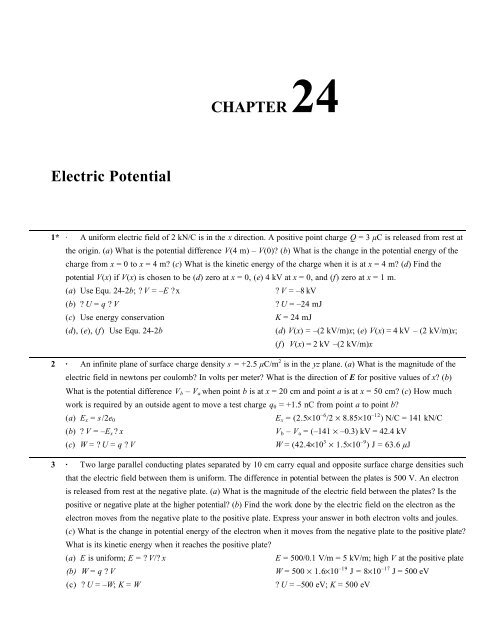 CHAPTER 24 Electric Potential