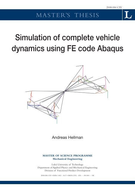 Simulation Of Complete Vehicle Dynamics Using Fe Code Abaqus