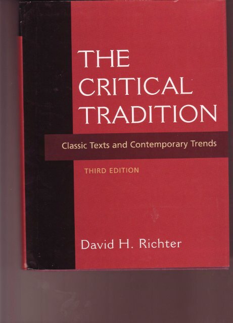 The Critical Tradition