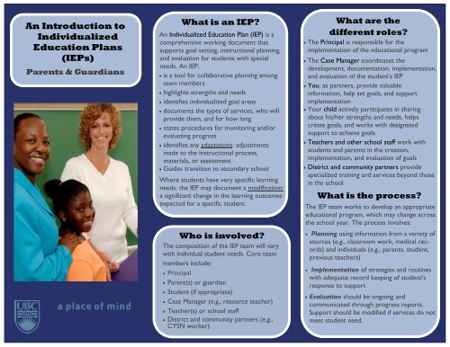 An Introduction to Individualized Education Plans (IEPs) - Promising ...