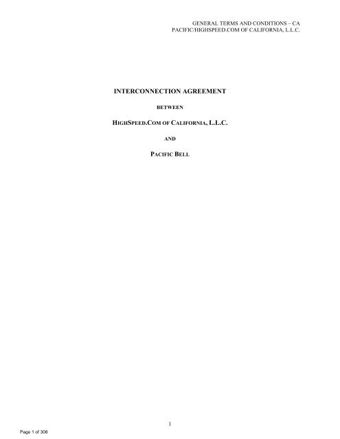 INTERCONNECTION AGREEMENT
