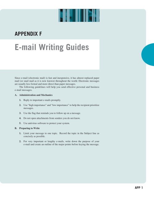 E-mail Writing Guides
