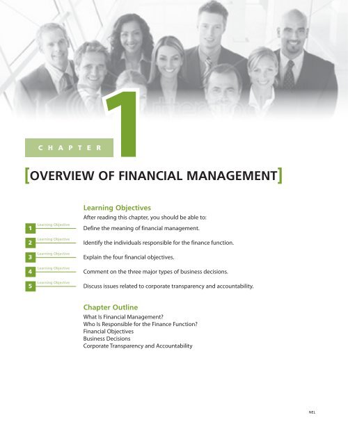 [OVERVIEW OF FINANCIAL MANAGEMENT] - Cengage Learning