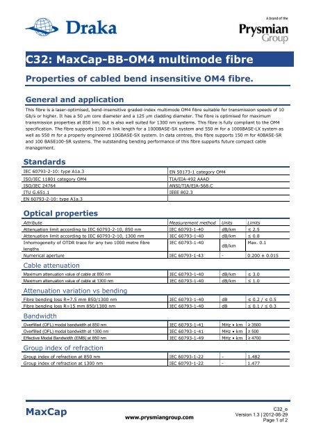 C32 - Draka Communications - Prysmian Group