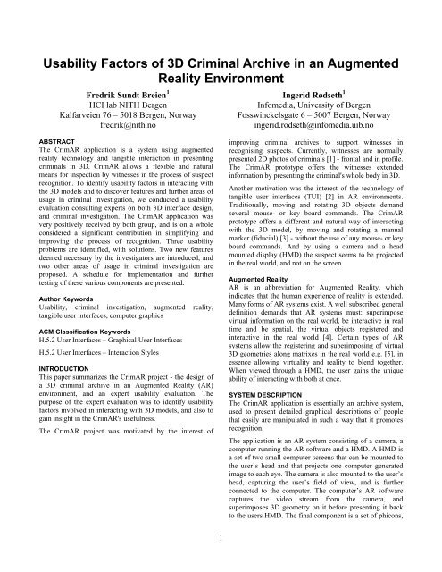SIGCHI Conference Paper Format