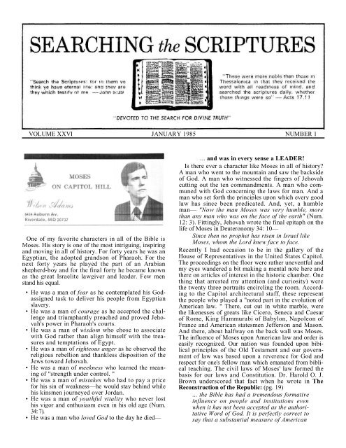 Volume 26 – 1985 (PDF) - Searching The Scriptures