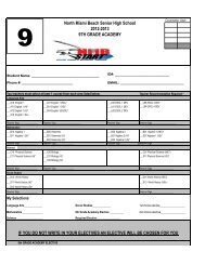 INTRODUCING iPrep - North Miami Beach Senior High School