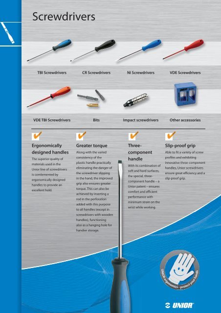 Screwdrivers - Unior