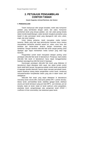 (Kutipan: 2. Petunjuk Pengambilan Contoh Tanah (Suganda et al ...