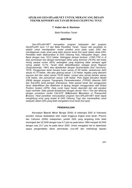 APLIKASI GEO-SPLaSH.NET UNTUK MERANCANG DESAIN ...