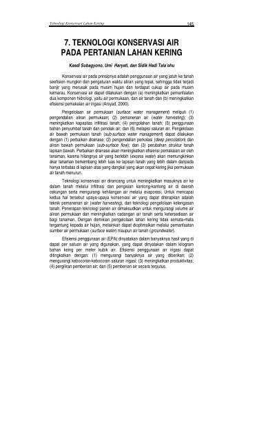 (Kutipan: 7. Teknologi Konservasi Air pada Pertanian Lahan Kering ...