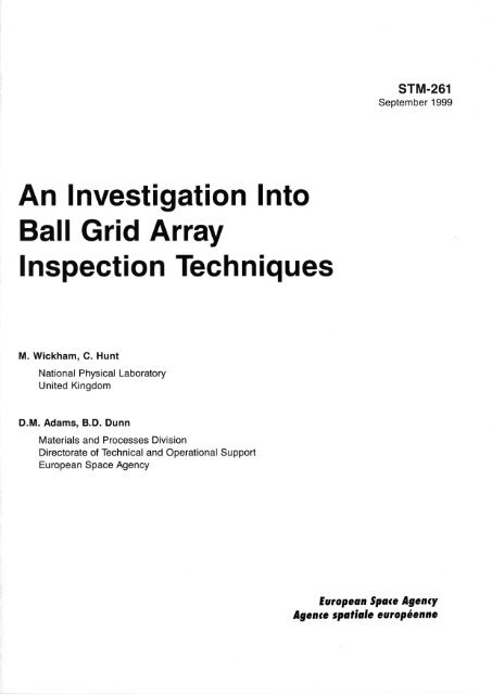 An Investigation Into Ball Grid Array Inspection Techniques