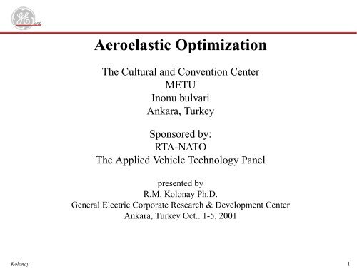 Aeroelastic Optimization - Department of Aerospace Engineering