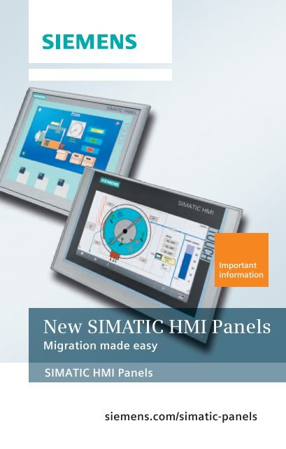 New SIMATIC HMI Panels - Siemens