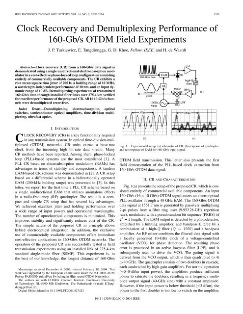 ieee photonics technology letters, vol. 16, no. 6